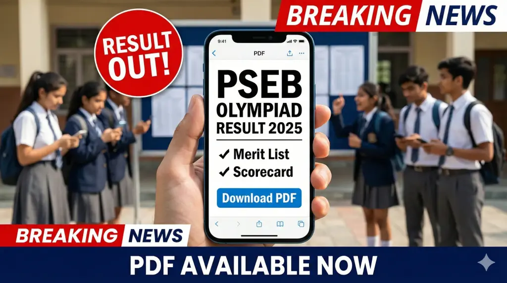 PSEB Olympiad Result 2025 OUT: IPLO, PSTSE, NMMS Merit List & Cutoff - PSEB