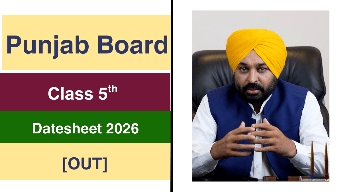 PSEB 5th Class Date Sheet 2026 Released: Check Exam Schedule (March ...